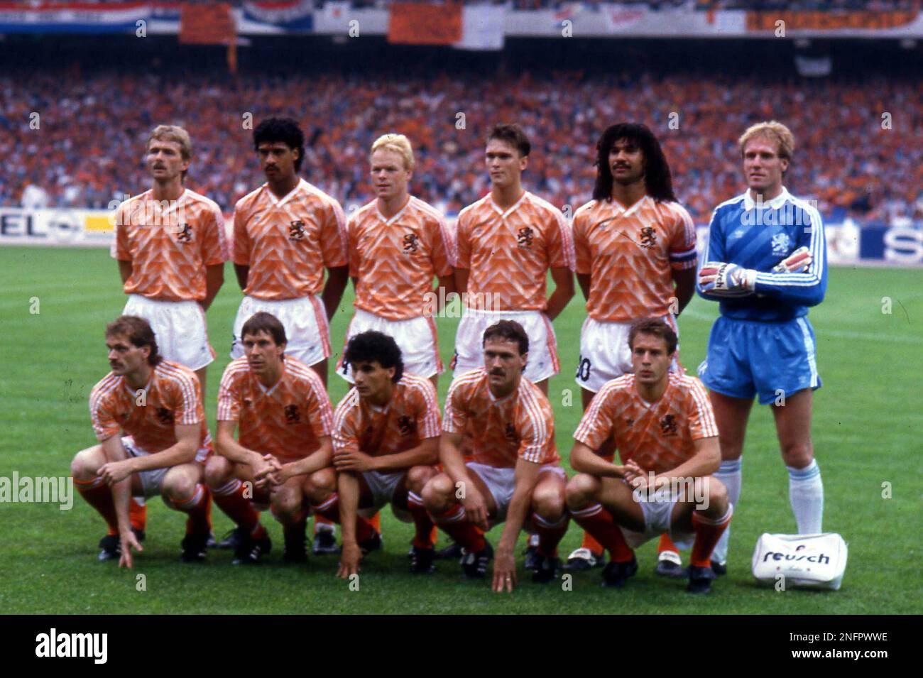 The Netherlands soccer team players pose during the European soccer ...