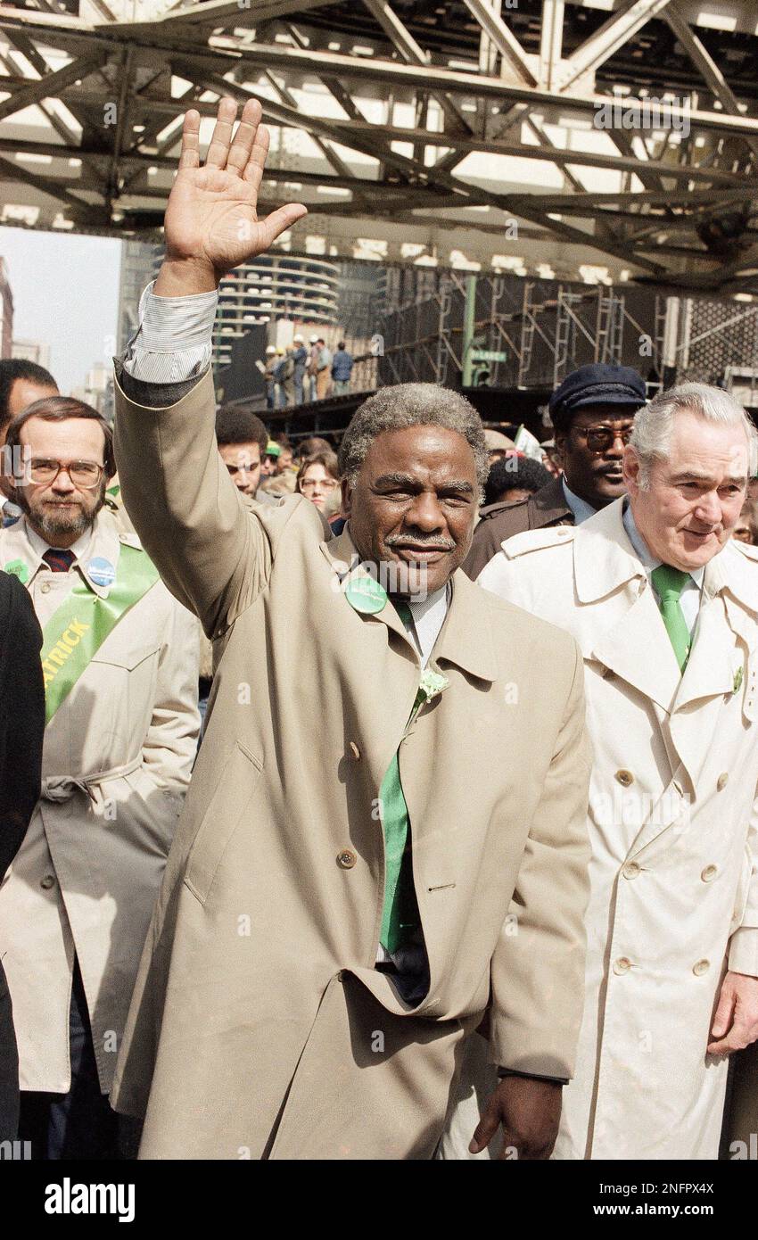Chicago Mayor Harold Washington, shown attending the St. Patrick's Day ...