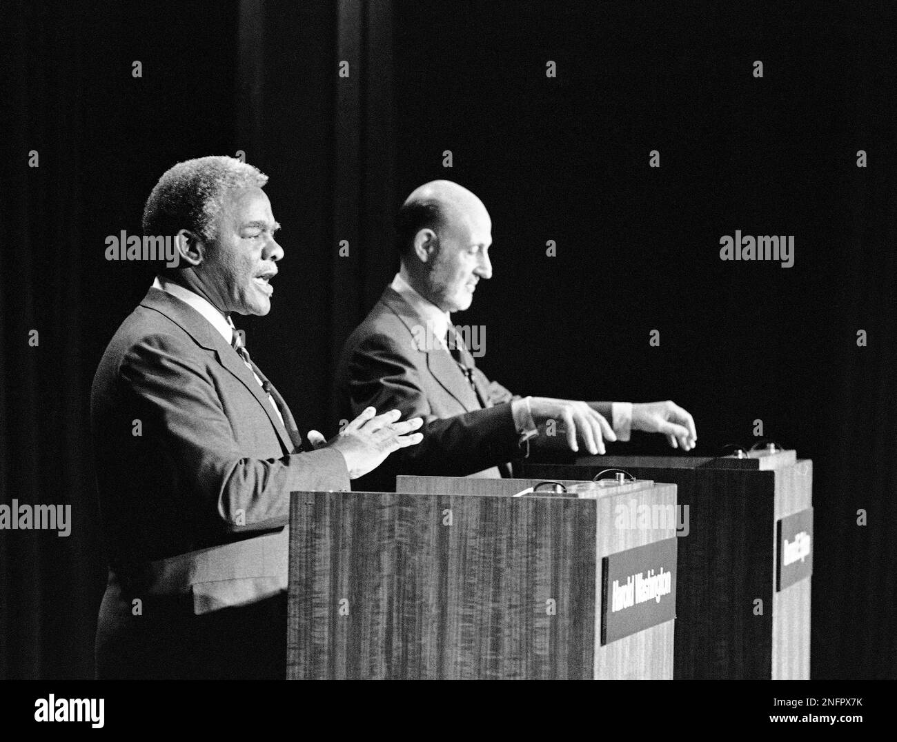 During the Chicago mayoral debate held on Monday, March 21,1983 in ...