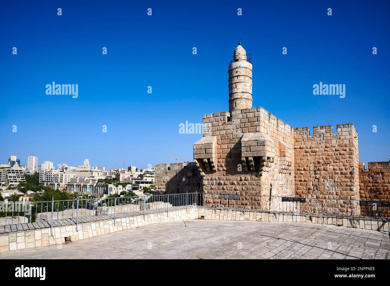 Jerusalem Israel. The ramparts of the old city Stock Photo - Alamy