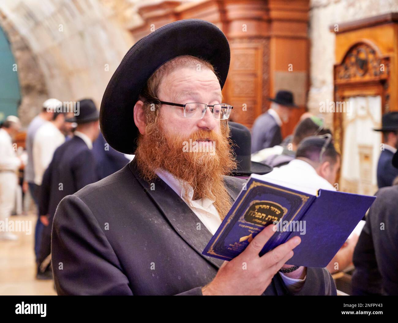 Jerusalem Israel. Orthodox jews praying at the wailing wall Stock Photo ...