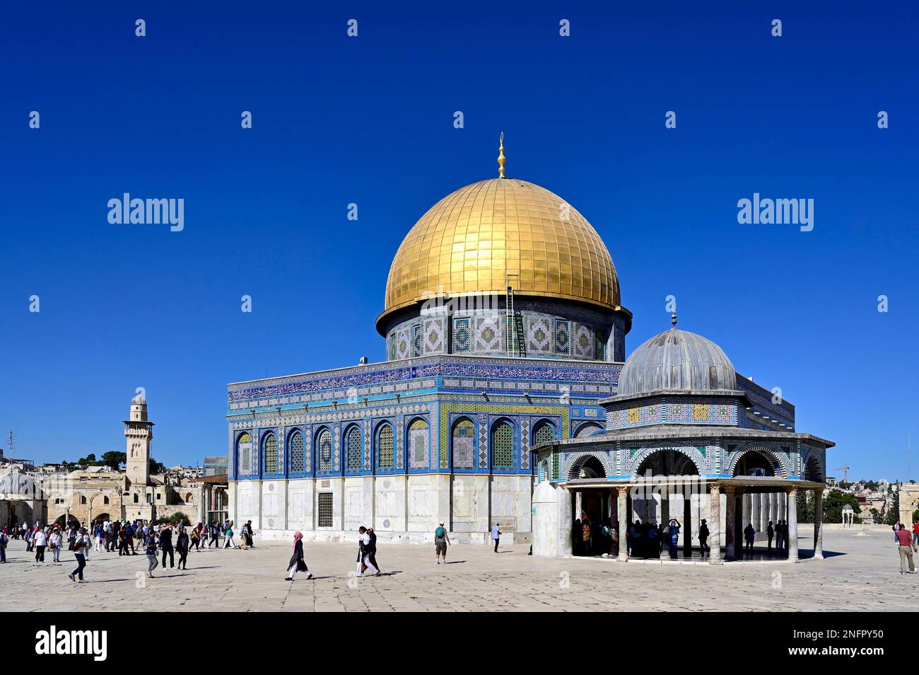 Jerusalem Israel. Dome of the rock mosque at Temple Mount Stock Photo ...