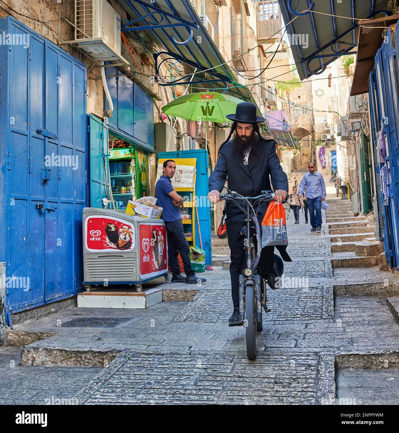 Jerusalem Israel. Jew orthodox in the streets of the old city Stock ...