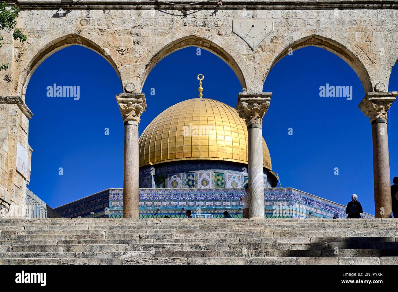 Jerusalem Israel. Dome of the rock mosque at Temple Mount Stock Photo ...