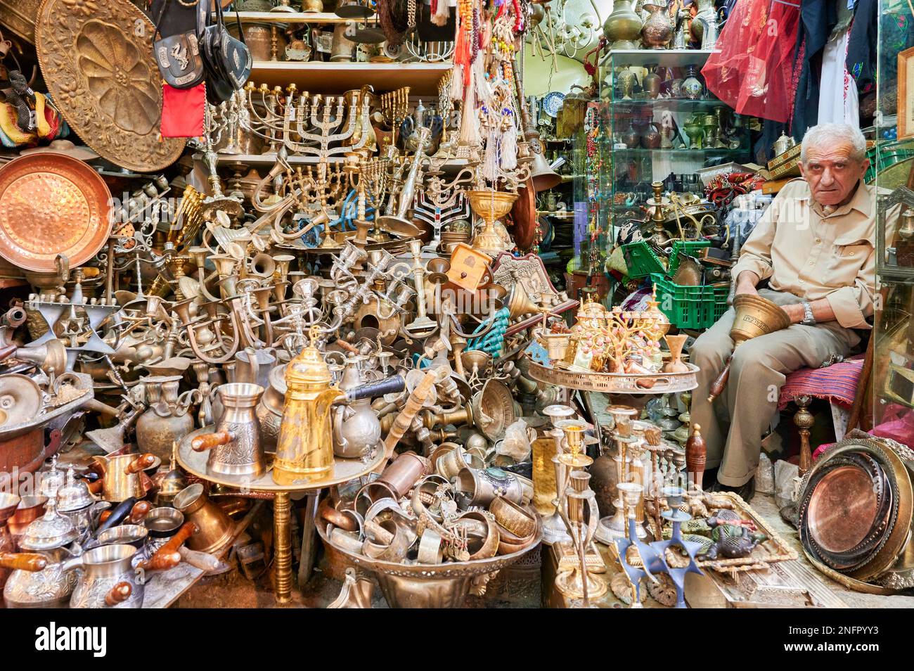 Jerusalem Israel. Junk dealer in the old city Stock Photo - Alamy