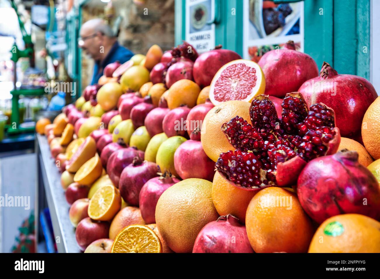 Jerusalem Israel. Fresh fruit stall in the old city Stock Photo - Alamy