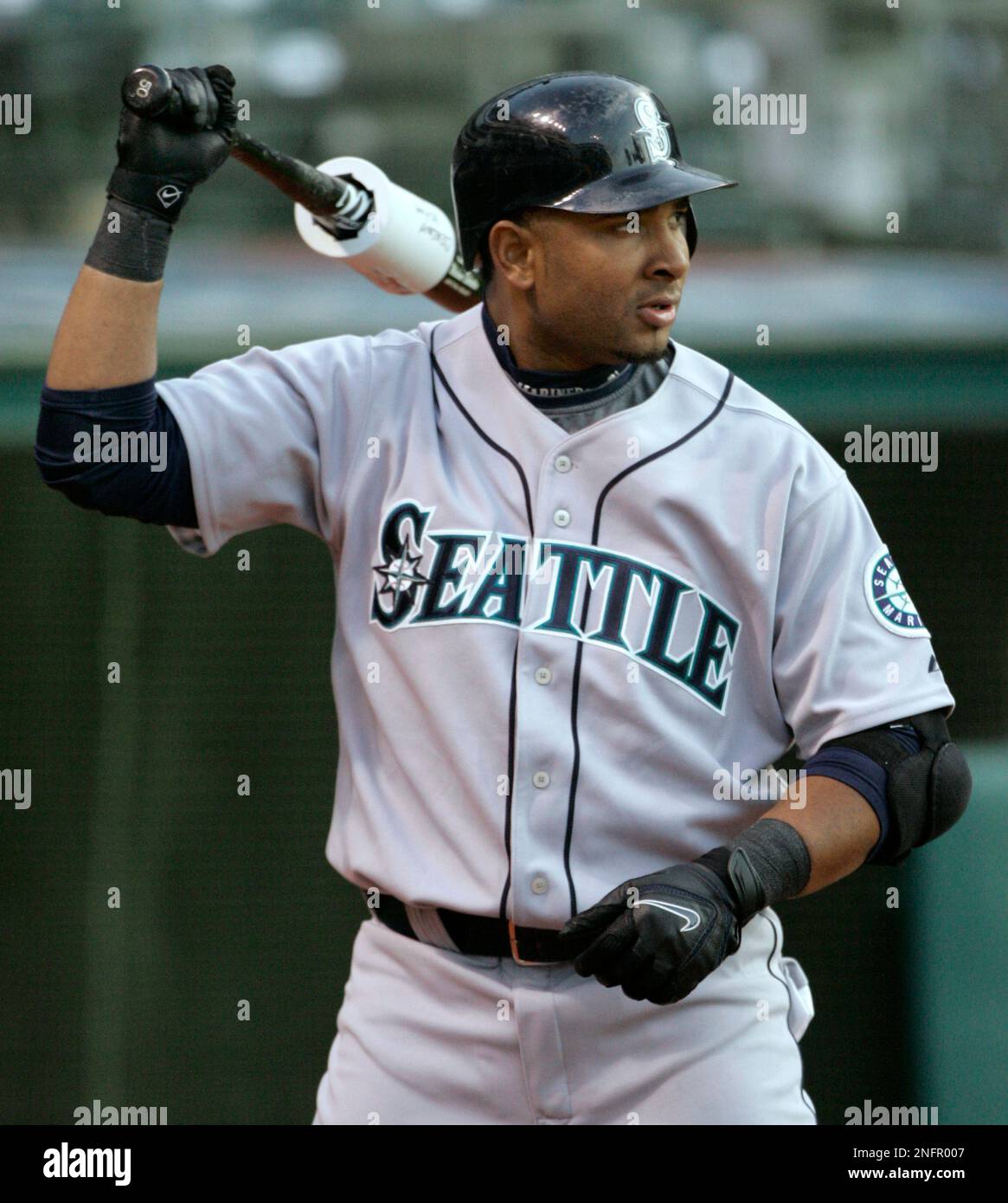 Seattle Mariners Wladimir Balentien gets ready in the batters box ...