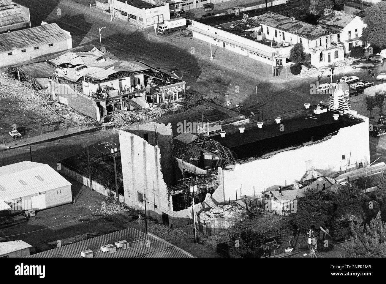 An aerial view of downtown Coalinga, Calif., shown on Monday, May 3 ...