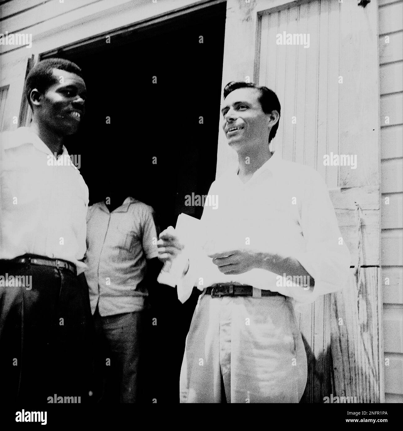 George Price, right, leader of the People's United Party (PUP), and ...