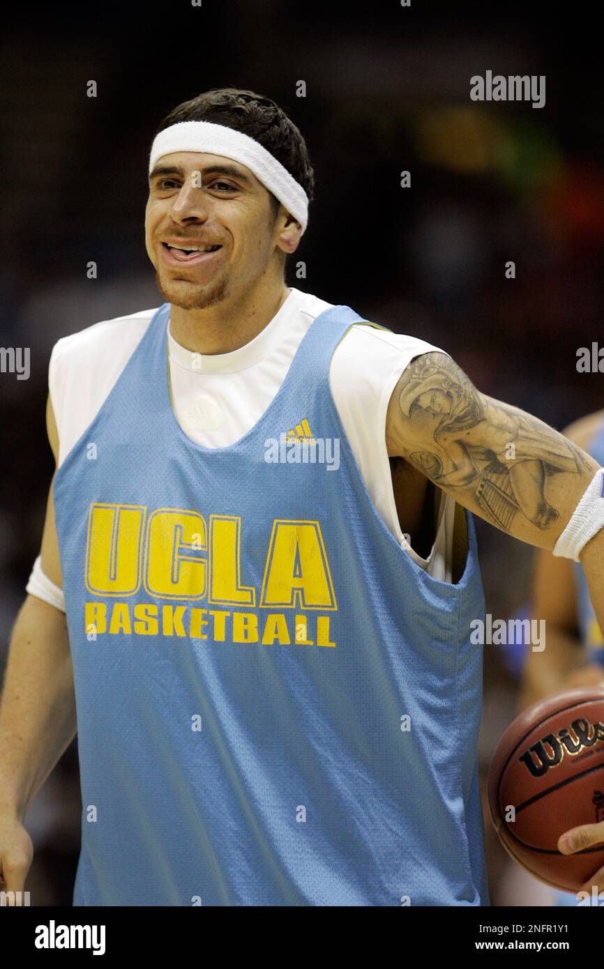 UCLA's Lorenzo Mata-Real during a practice session for the college ...