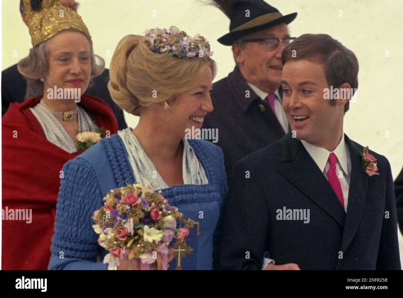 The newly wed pair, Krupp inheritor, Arndt von Bohlen und Halbach ...