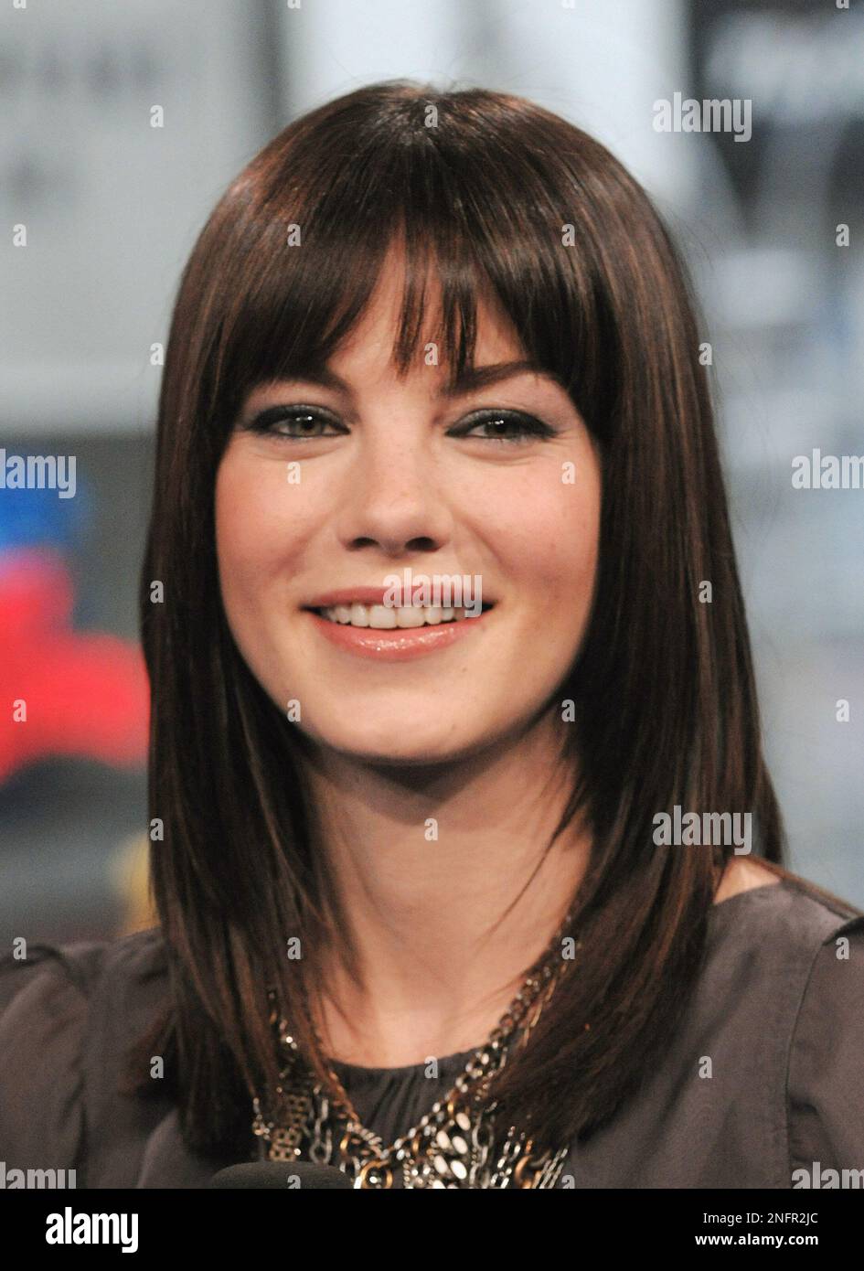 Actress Michelle Monaghan makes an appearance on MTV's Total Request ...