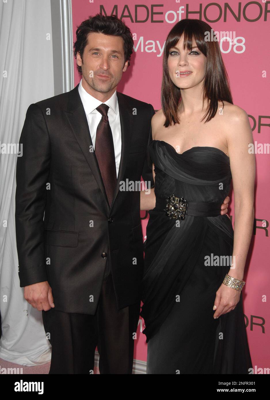 Actors Patrick Dempsey and Michelle Monaghan arrive at the premiere of "Made of Honor" at the ...