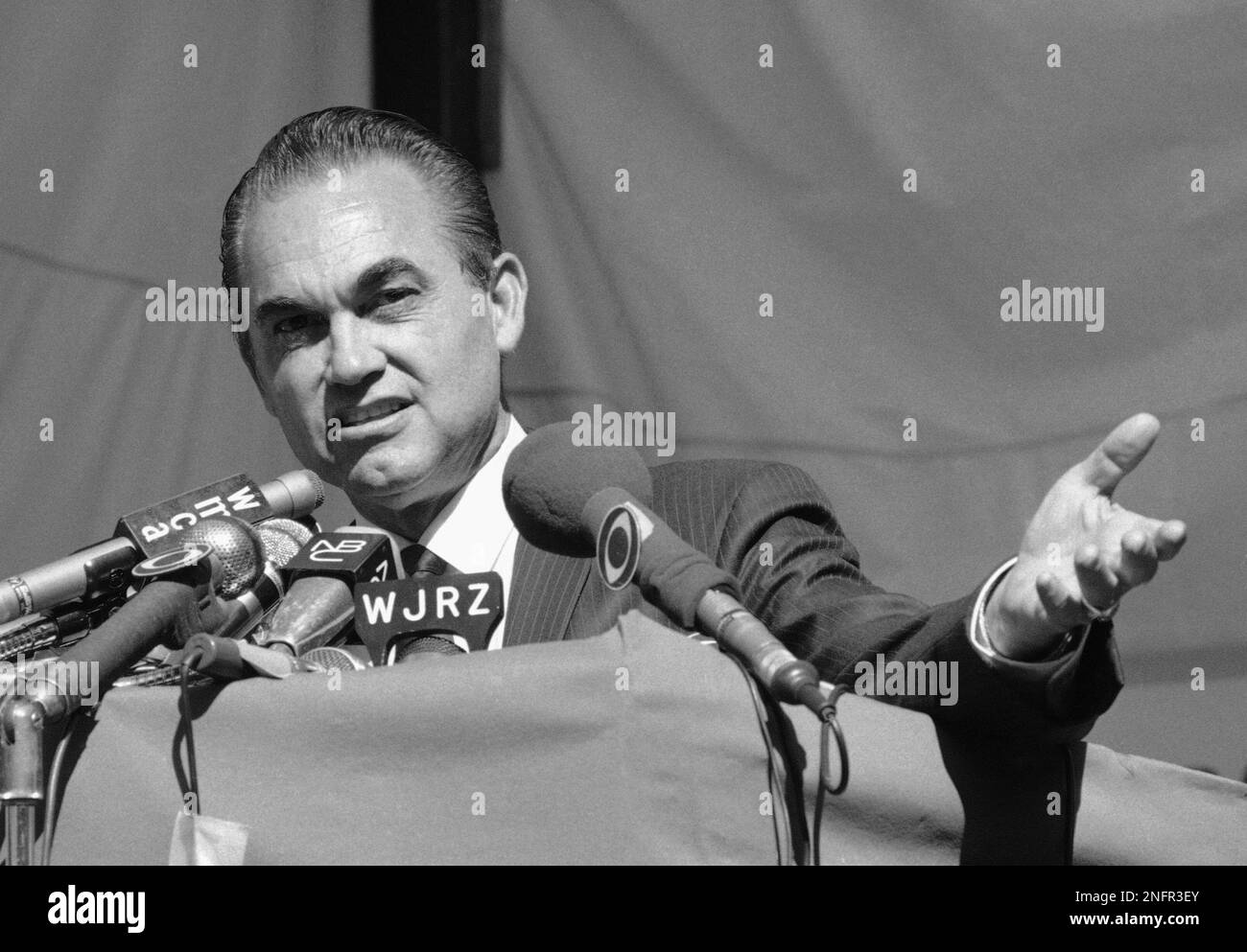 George Wallace shown in Oct. 1968 has succeeded in getting his name on ...