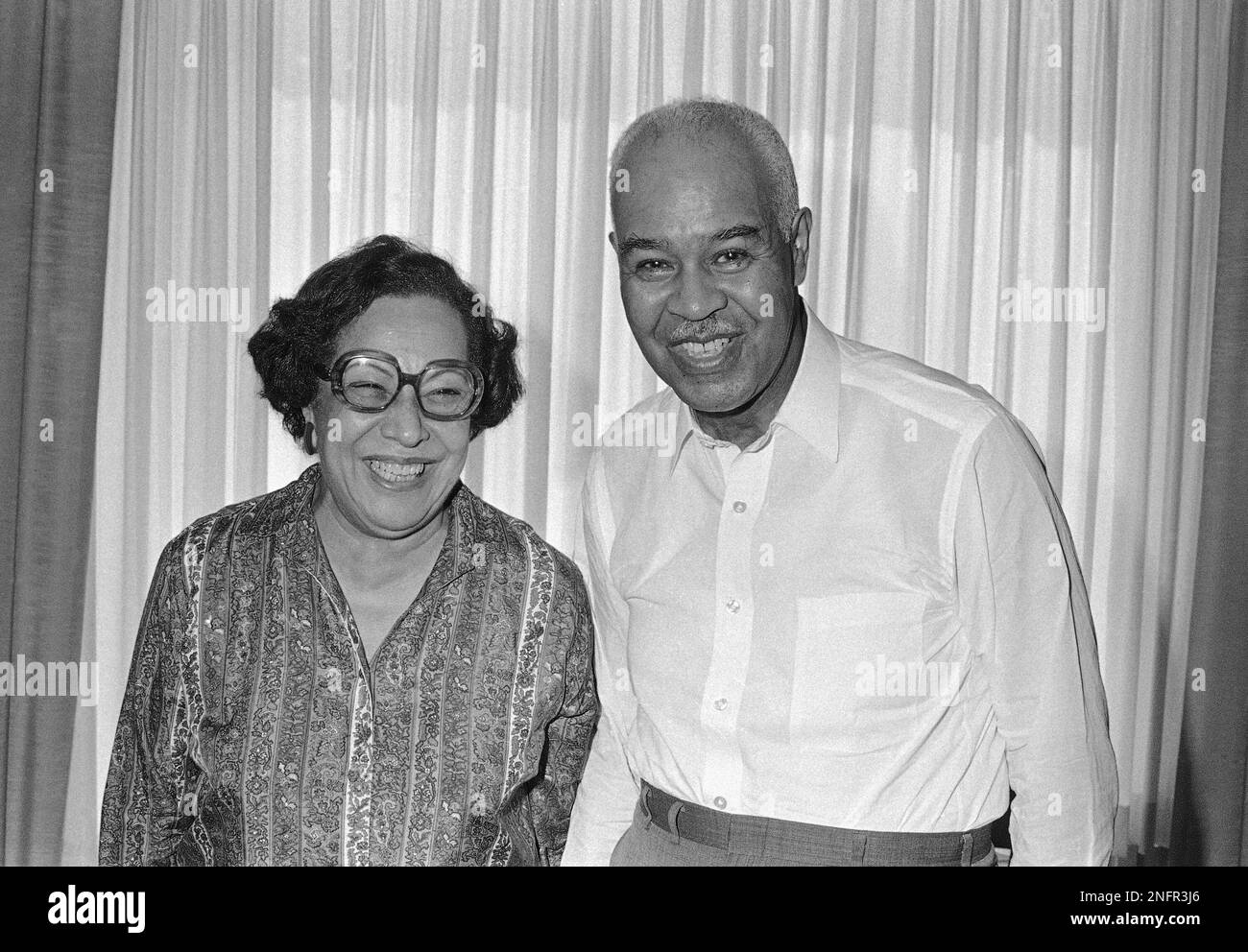 Roy Wilkins, executive secretary of NAACP, with his wife Aminda, June ...