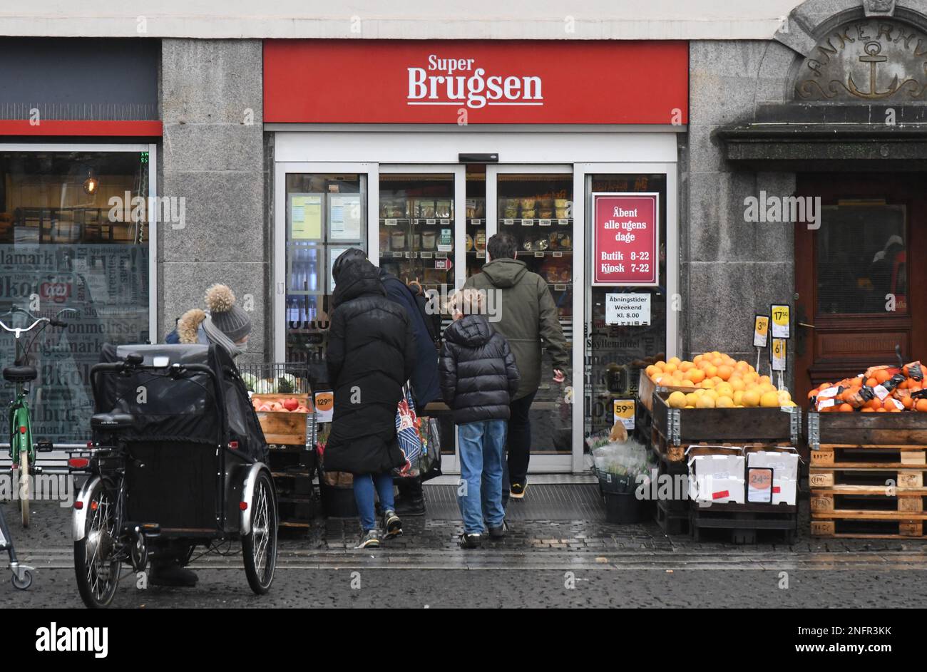 Copenhagen/Denmark/17 February 2023/ Inflations and high food price in ...