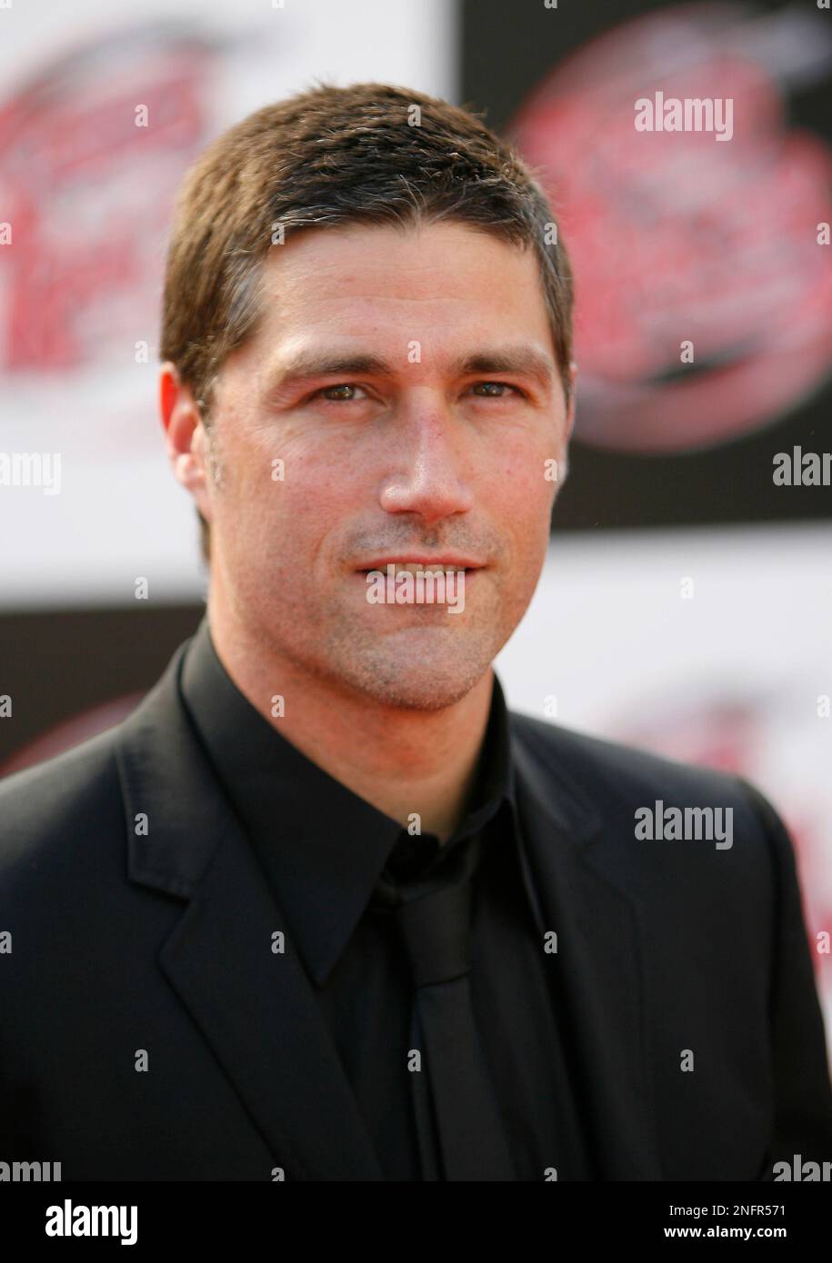 Actor Matthew Fox arrives at the premiere of "Speed Racer" Saturday ...