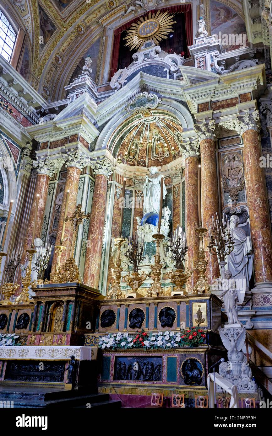 Interior gesu nuovo church in hi-res stock photography and images - Alamy