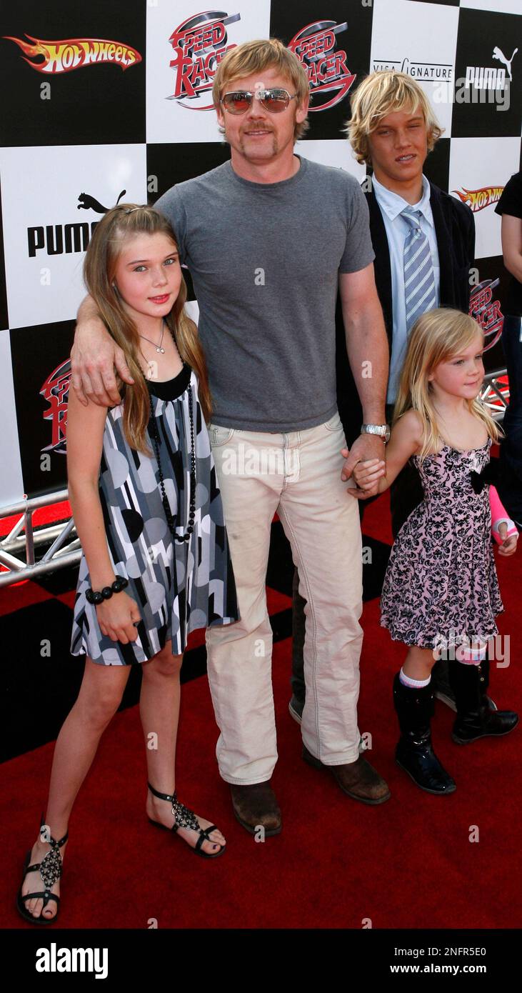 Actor Ricky Schroder and his family arrive at the premiere of "Speed ...