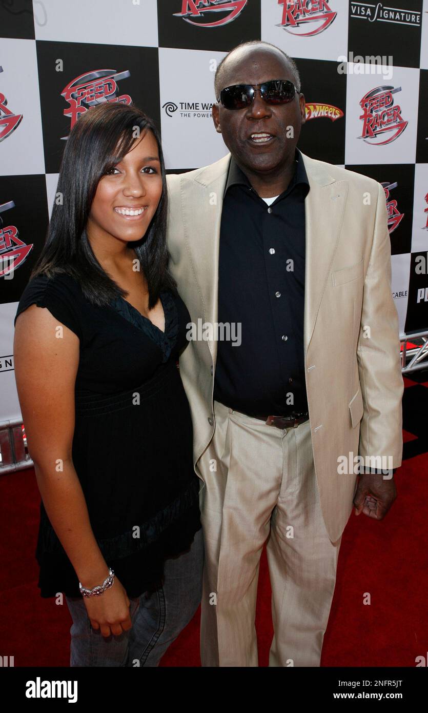 Actor Richard Roundtree and his daughter Morgan Roundtree arrive at the ...