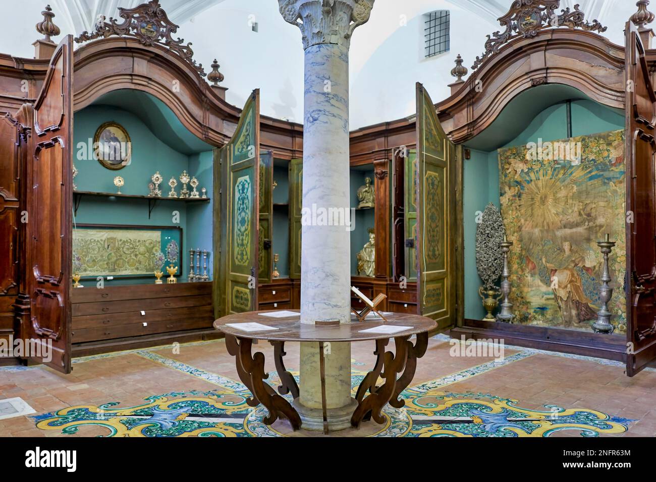 Naples Campania Italy. The treasure inside the Sacred Relics Chamber in ...