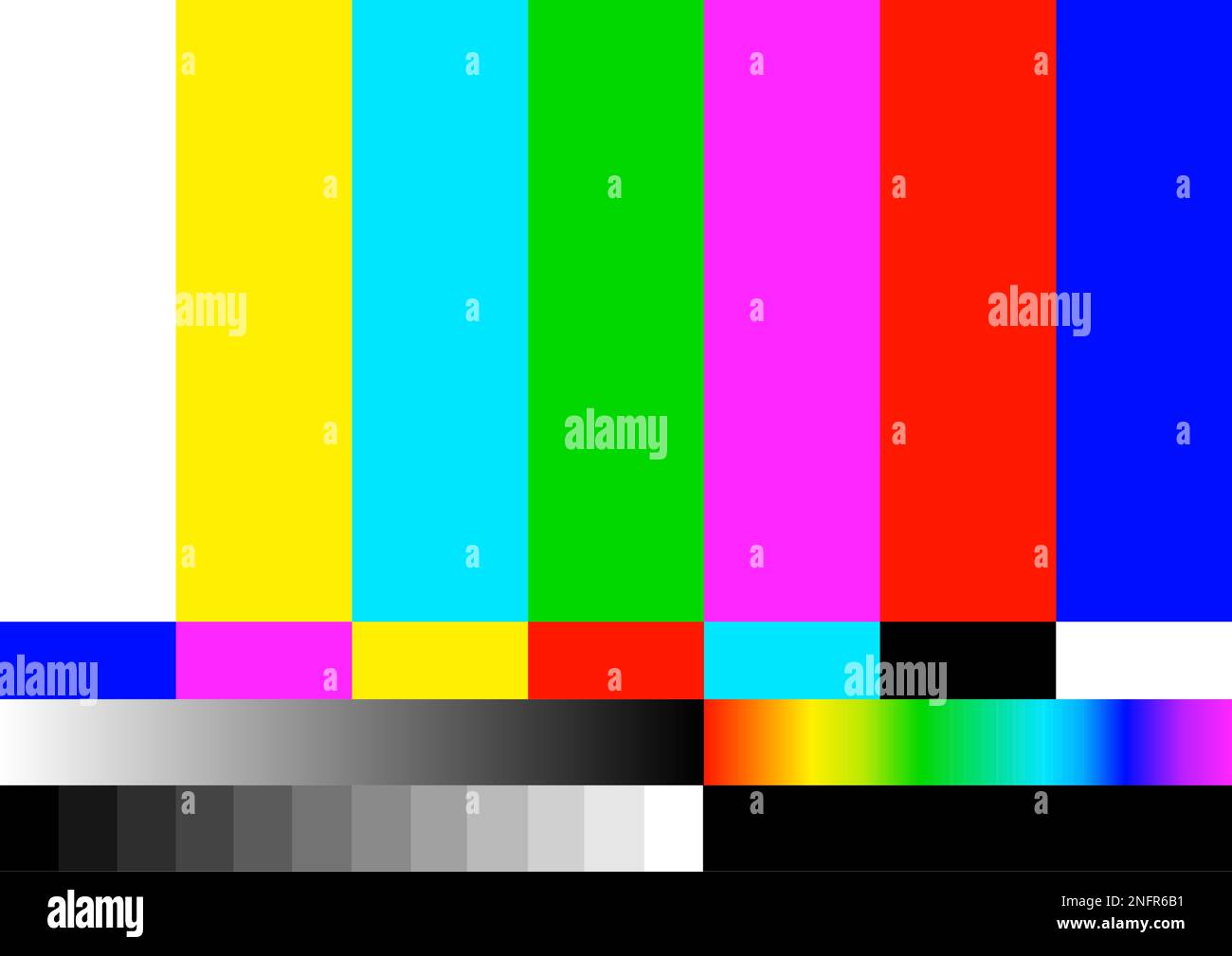 SMPTE colour bars test card Stock Photo - Alamy