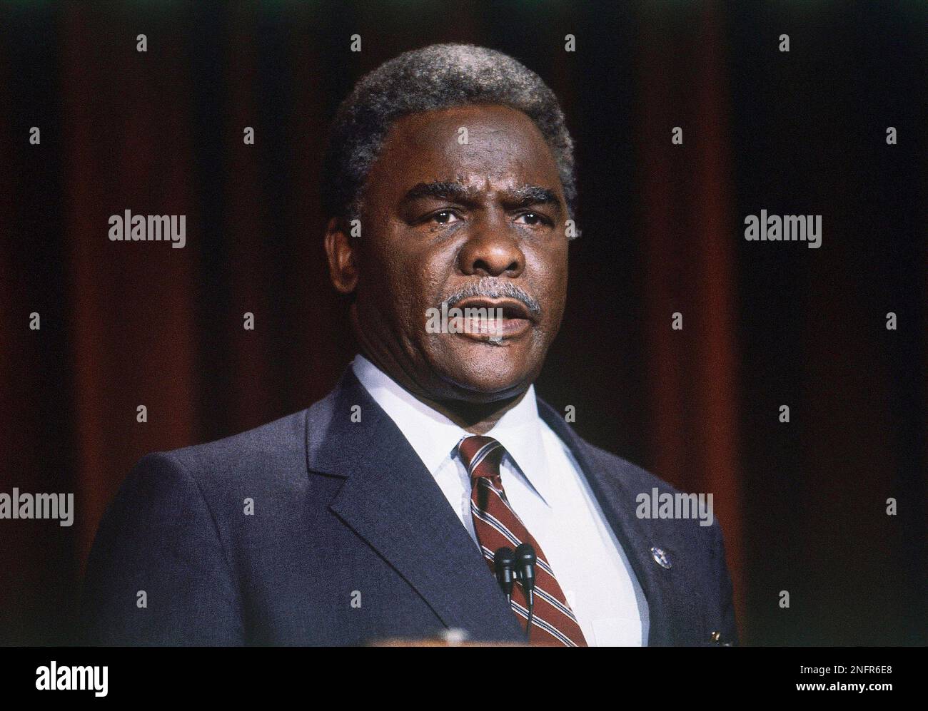 Democratic nominee Harold Washington, shown during the Chicago Mayoral ...