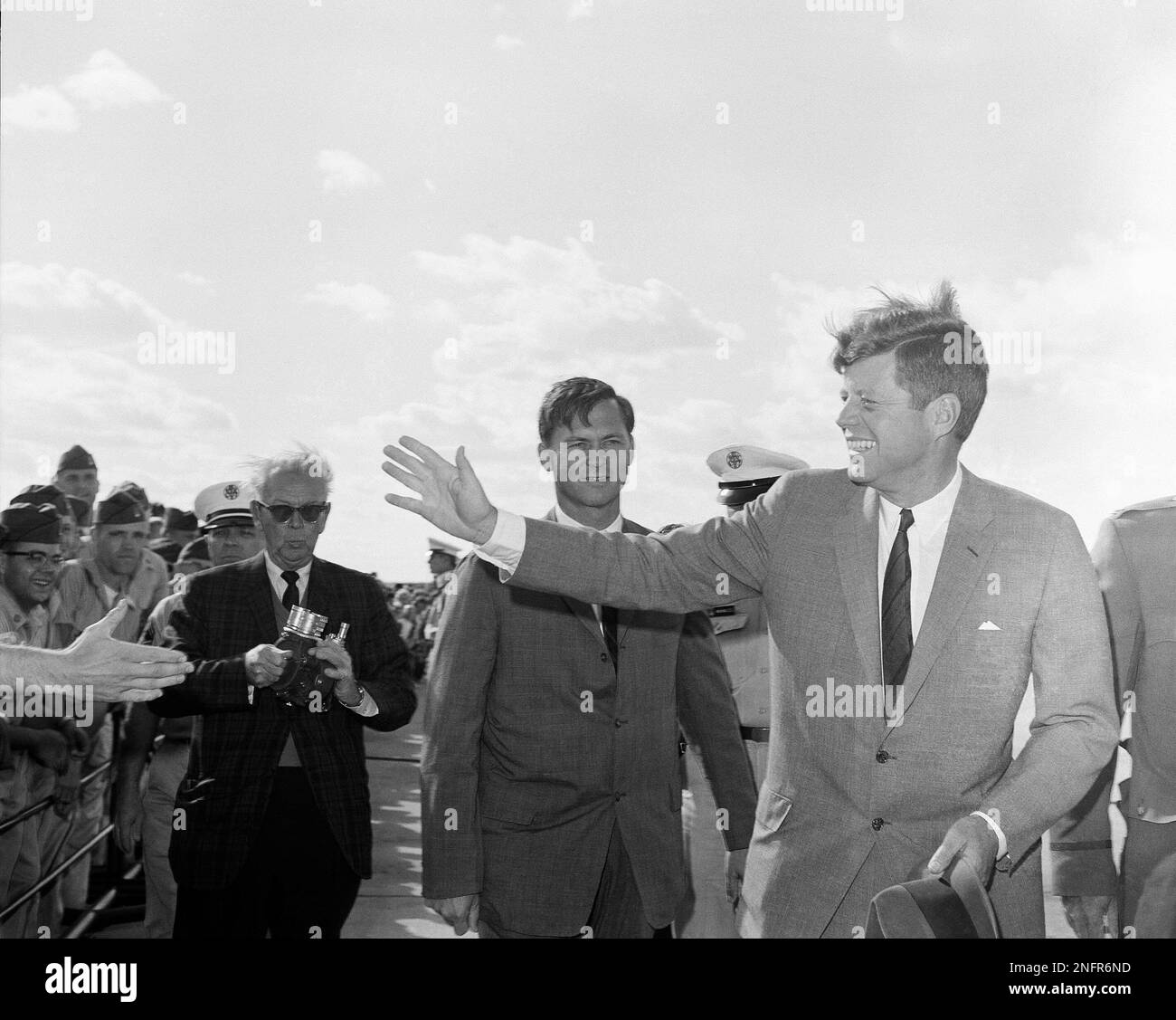 President John Kennedy en route to his summer home in Hyannis Port ...