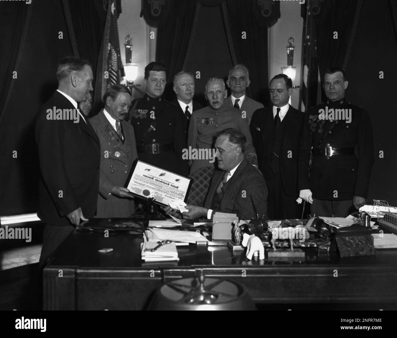 Gen. Rice A. Pierce, second from right, a commander of the United ...