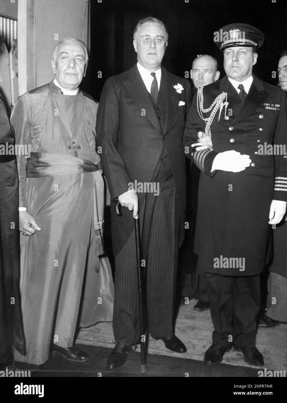 President Franklin D. Roosevelt is shown with Bishop James E. Freeman ...