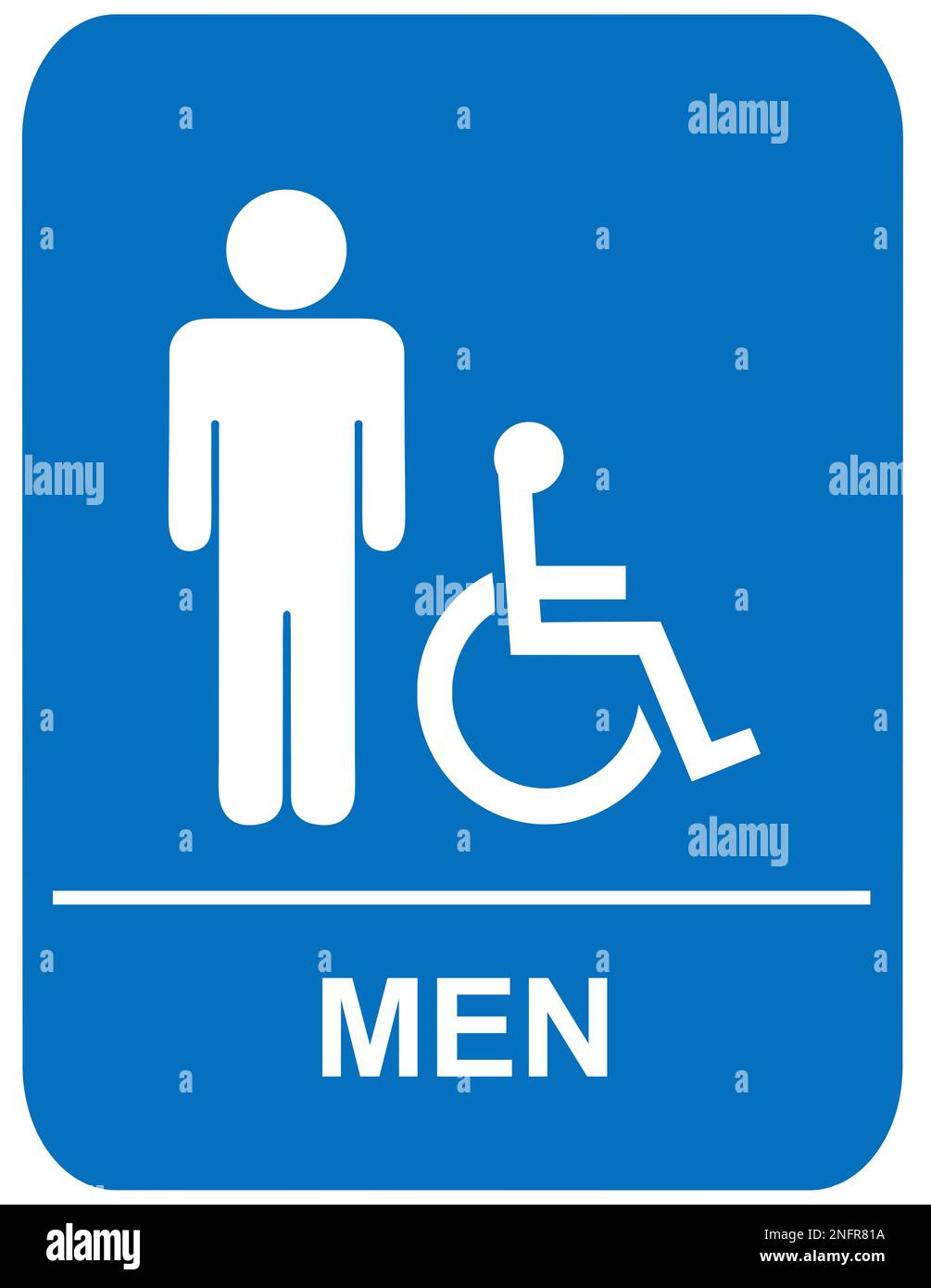Mens and disabled restroom sign Stock Photo - Alamy