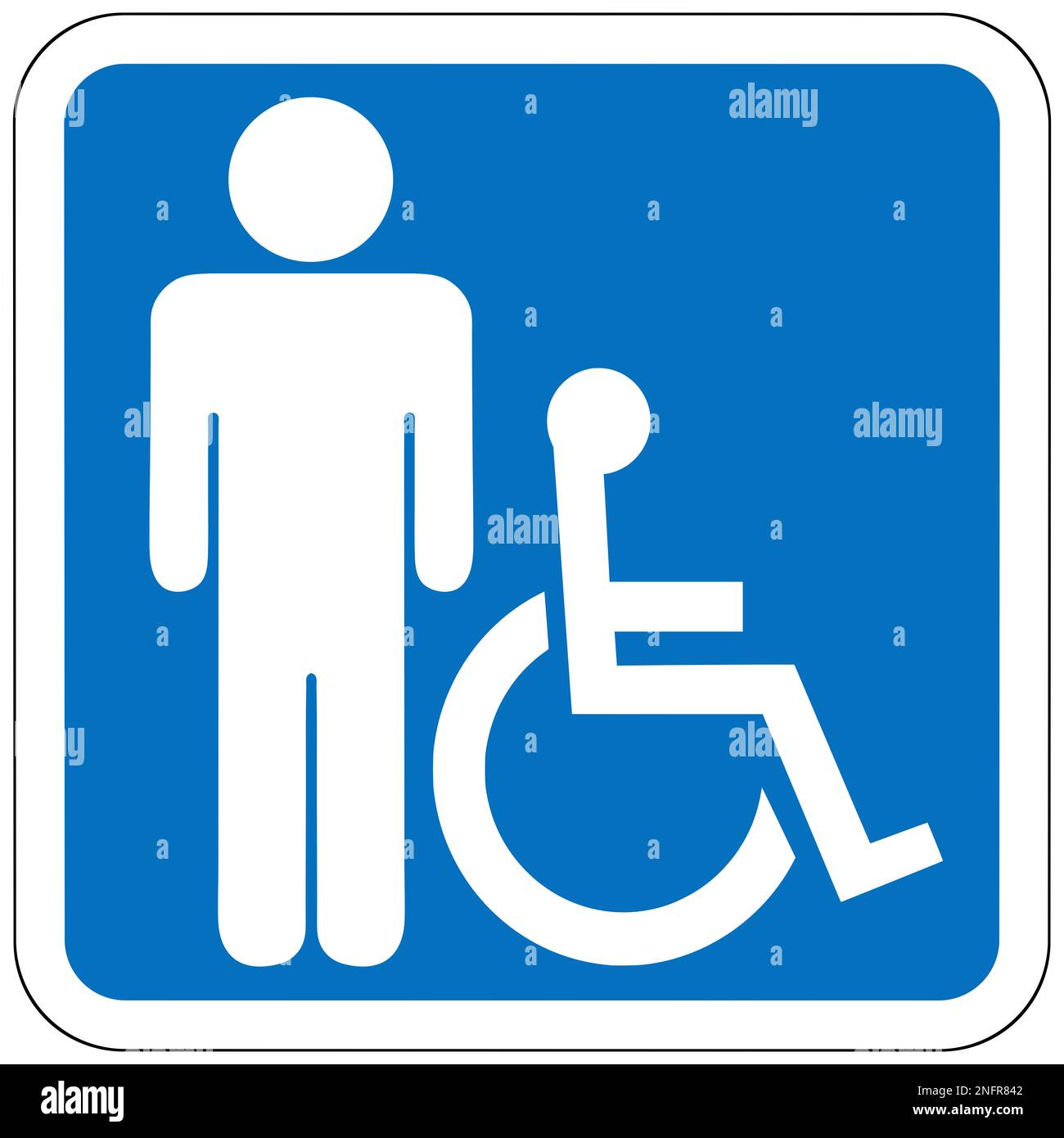 Men and disabled restroom sign Stock Photo - Alamy