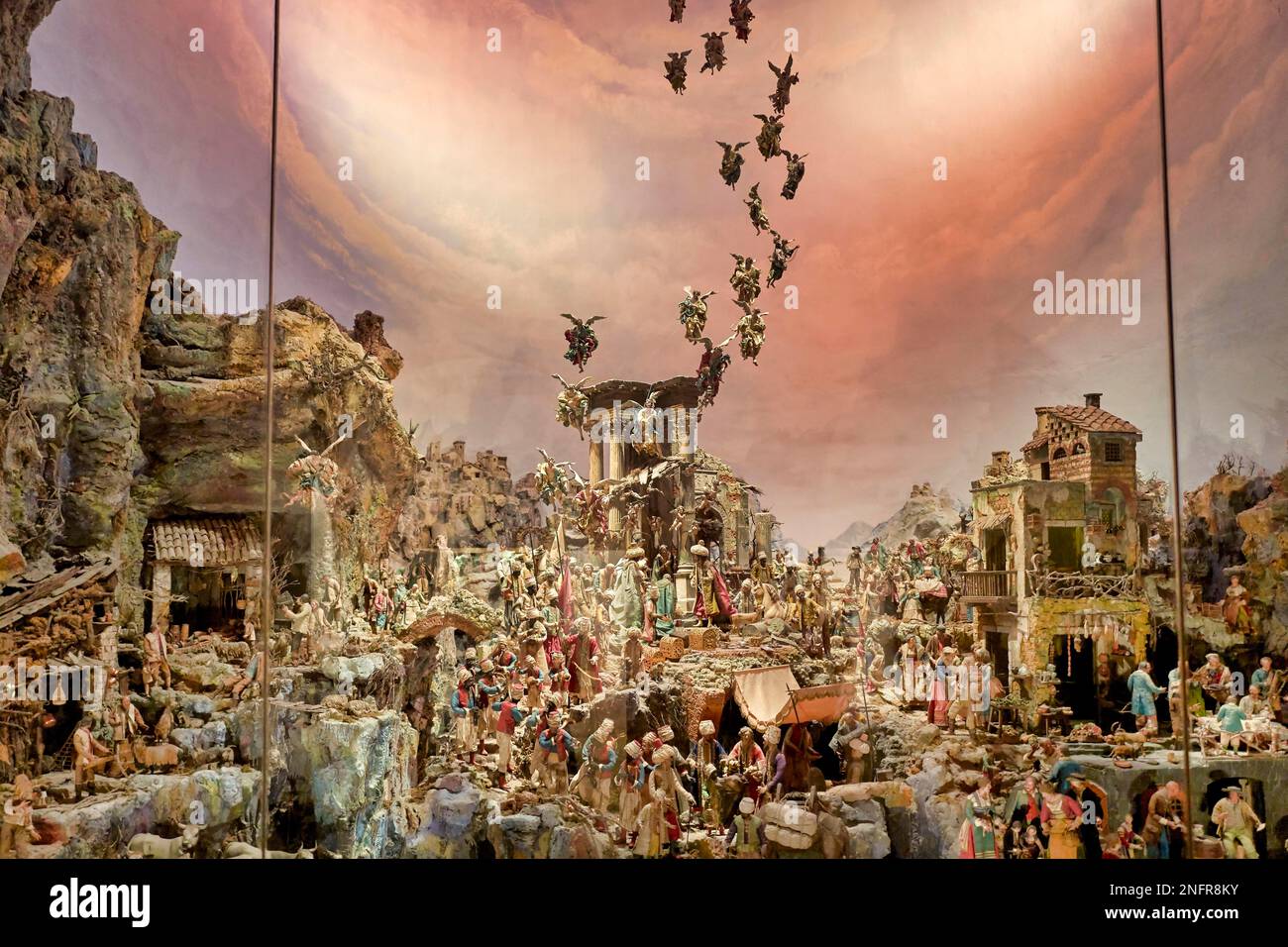 Naples Campania Italy. Nativity scene inside the Certosa di San Martino ...
