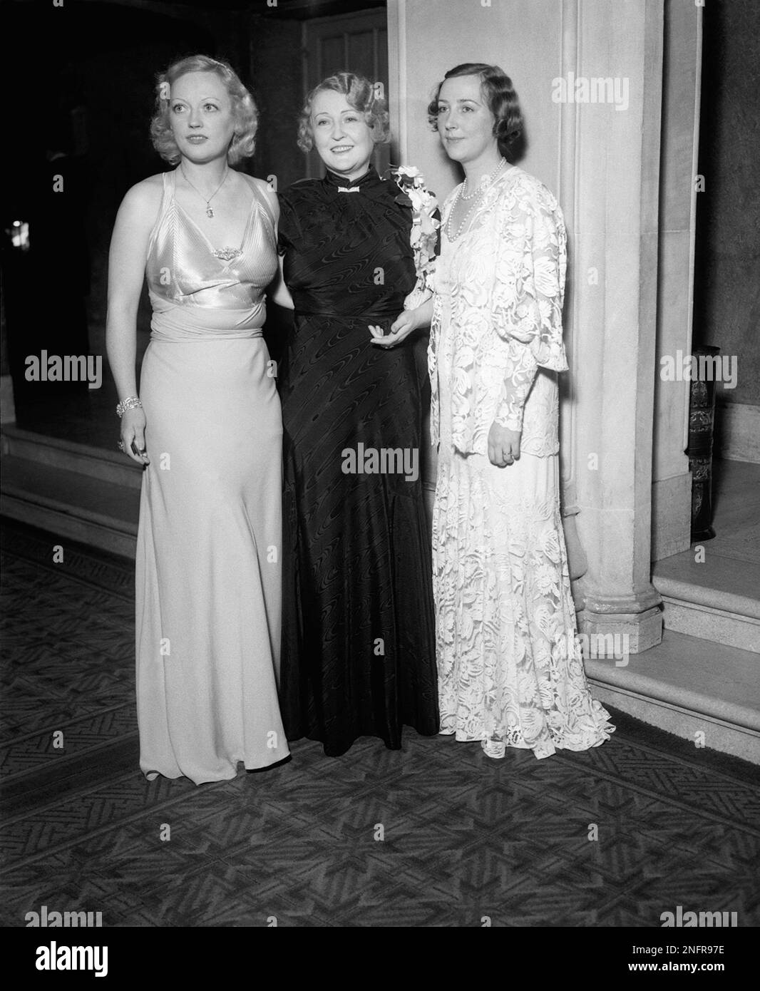 Film star Marion Davies, left, is shown with her sisters Renee, center ...