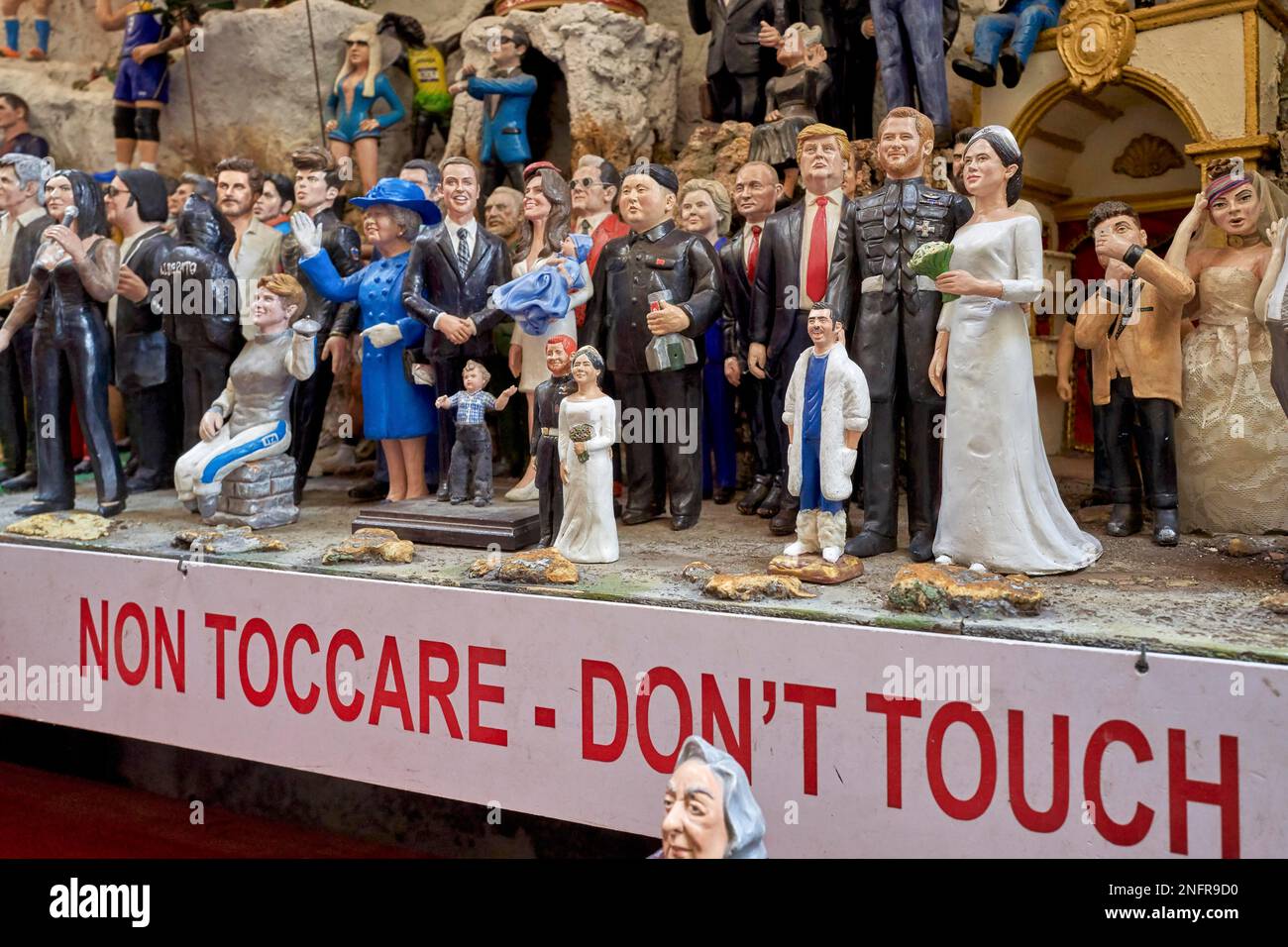 2/1/2019: Naples Campania Italy. Statues figurines of the Christmas ...