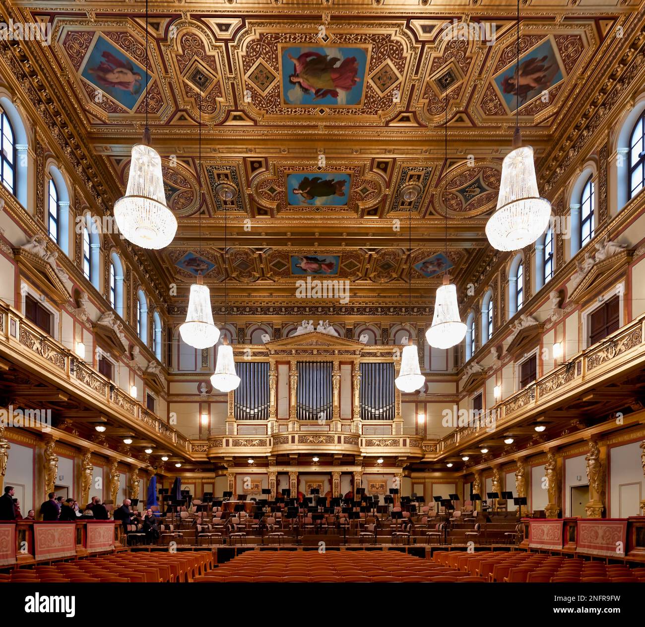 The Goldener Saal (Golden Hall) concert hall of Wiener Musikverein ...