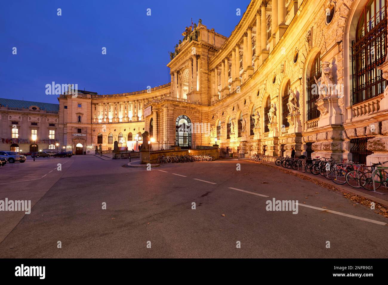New Castle - Hofburg Imperial Palace Palace. Vienna Austria Stock Photo ...