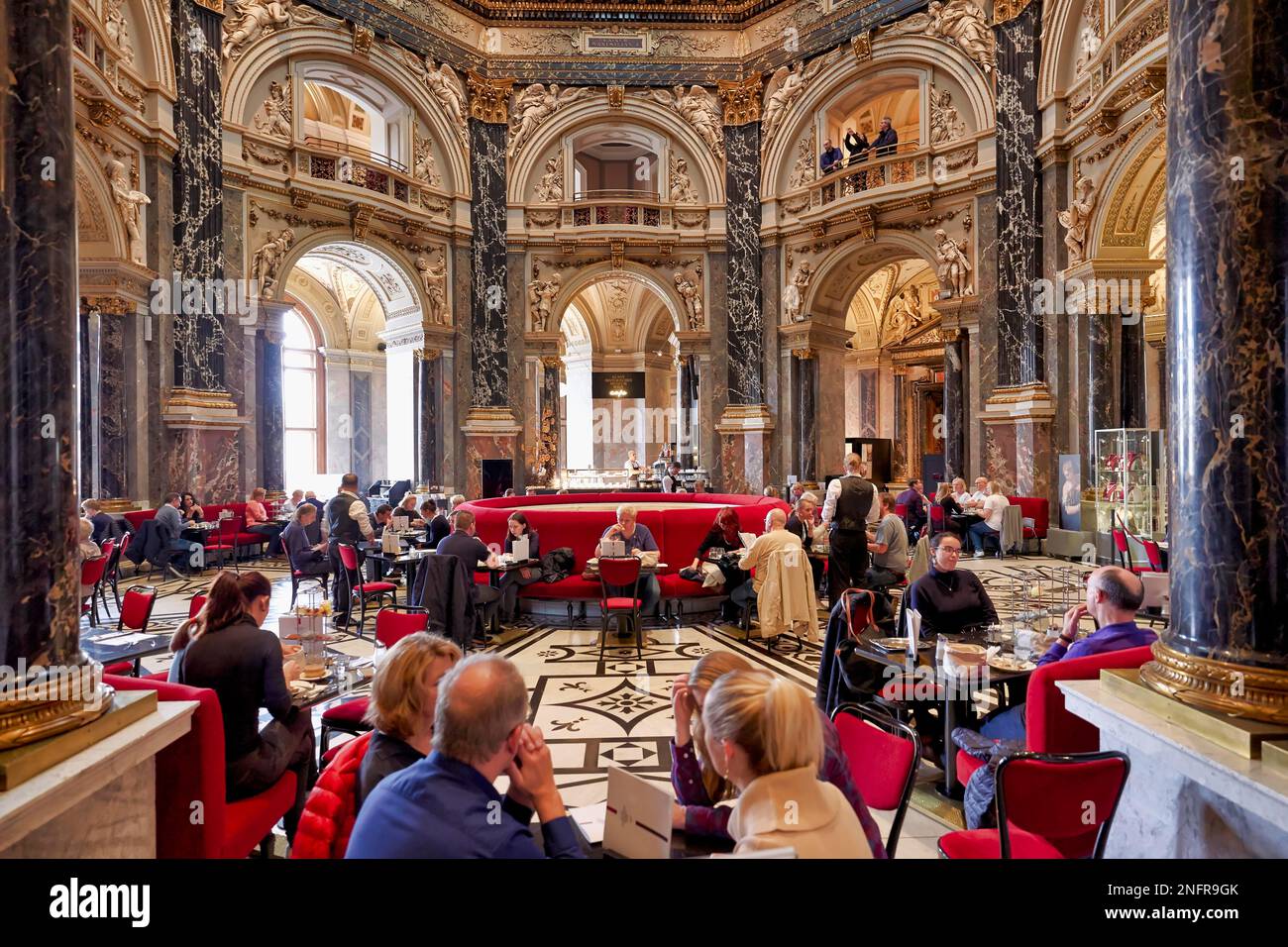The cafe inside Kunsthistorisches Museum. Vienna Austria Stock Photo ...