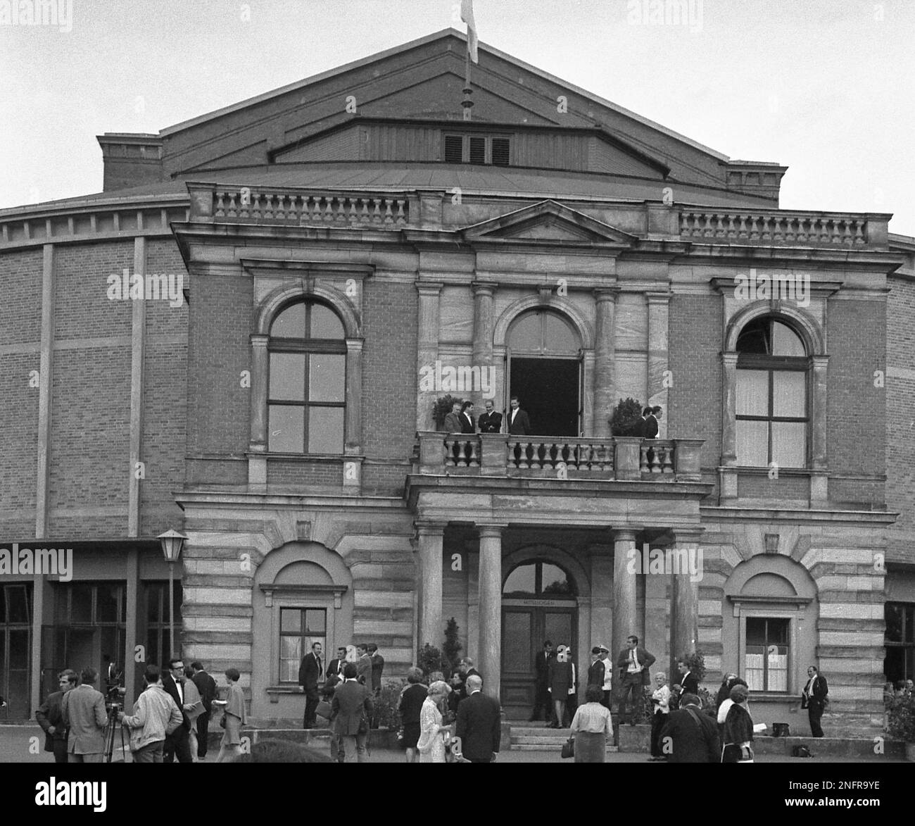 Image shows the front of the Wagner Opera House before the opening of ...