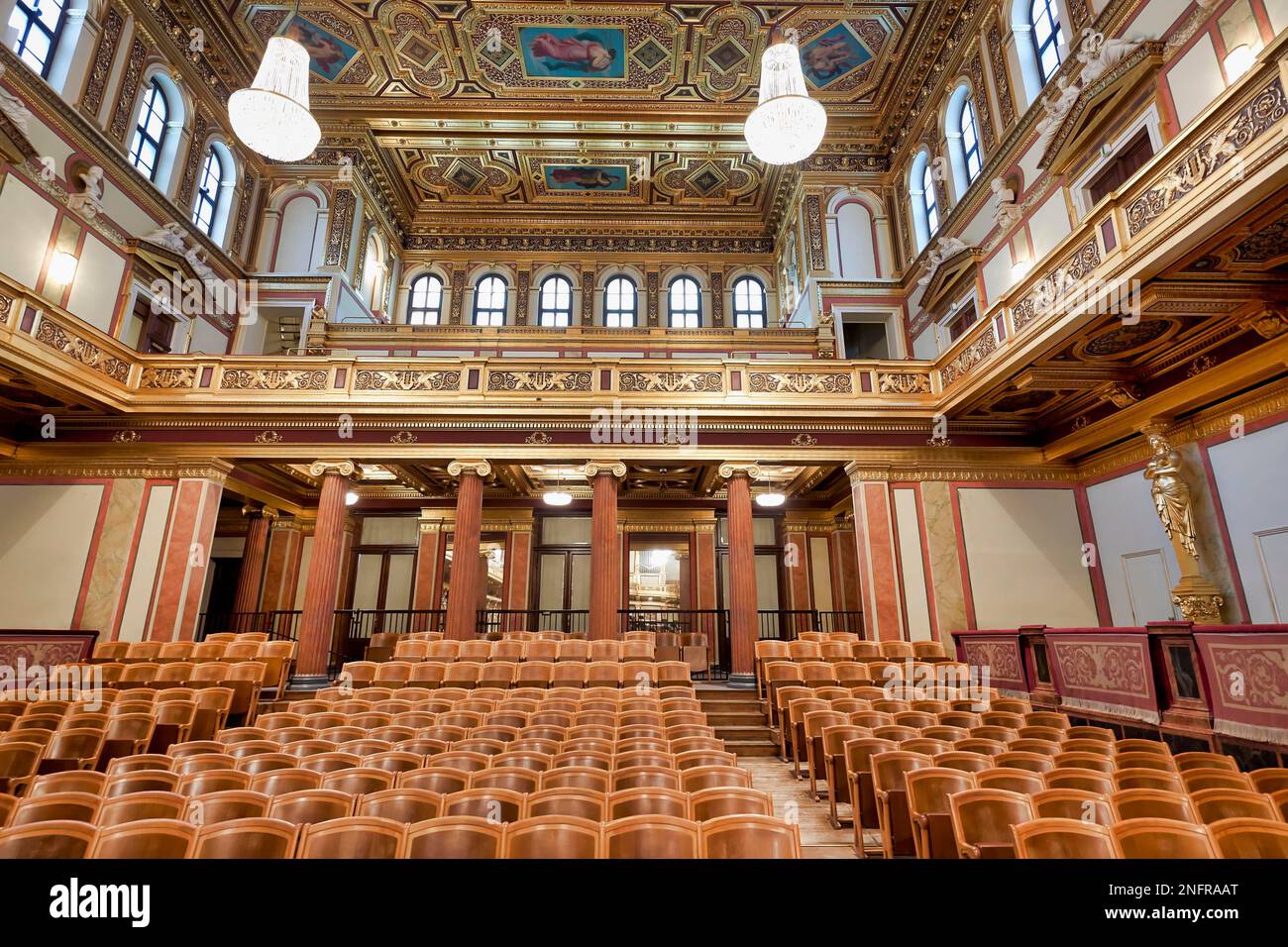 The Goldener Saal (Golden Hall) concert hall of Wiener Musikverein ...
