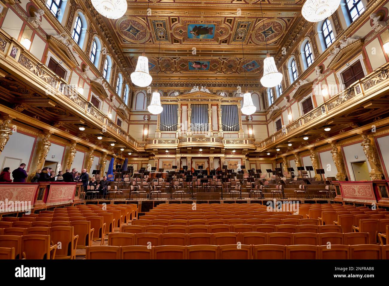 The Goldener Saal (Golden Hall) concert hall of Wiener Musikverein ...