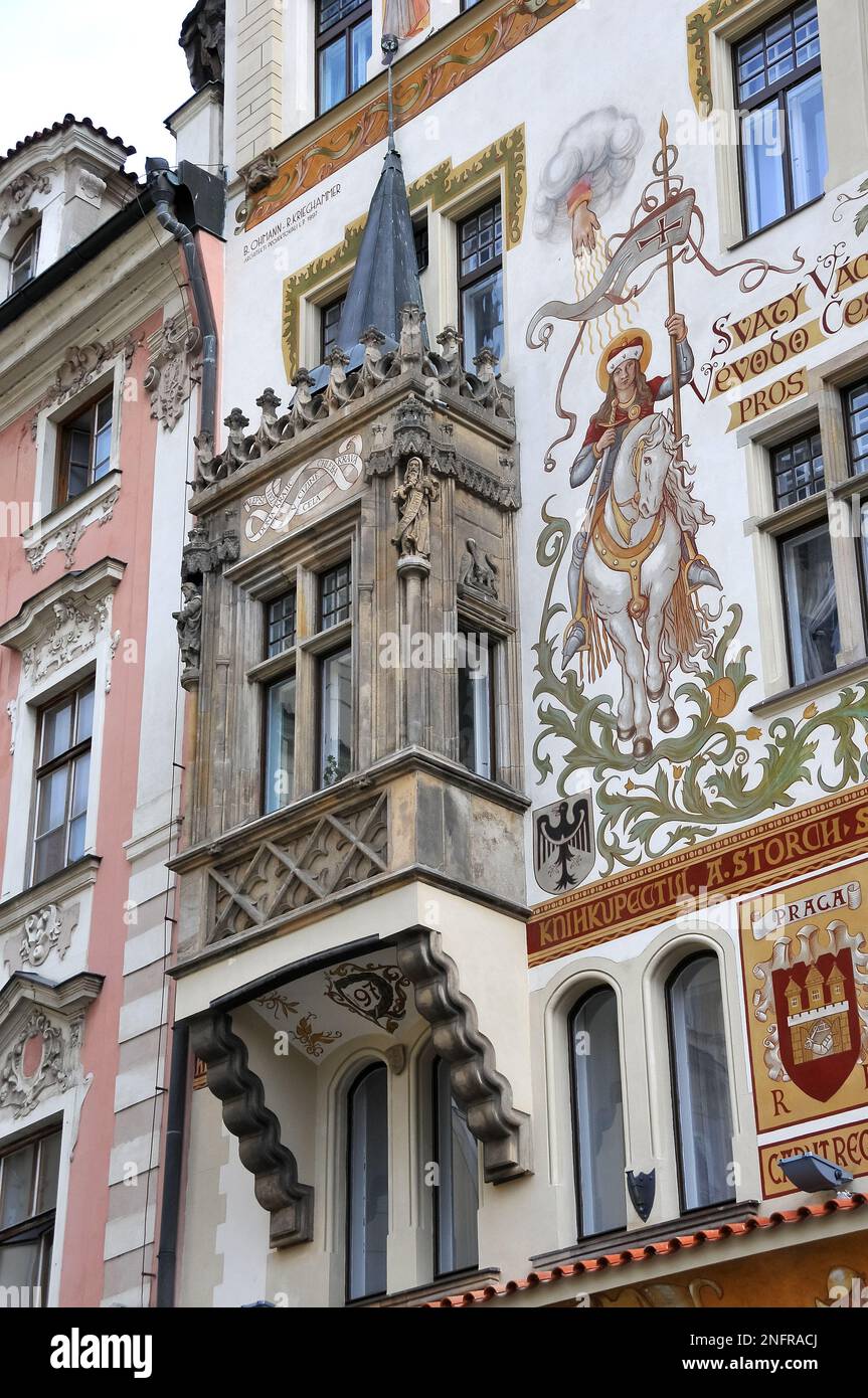 building, Wenceslas Square, Prague, Bohemia, Czech Republic, Europe ...