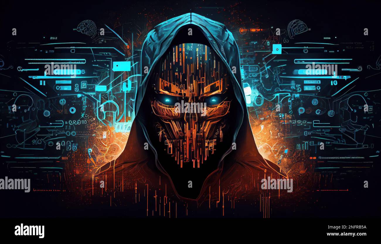 The anonymous hacker face, concept of cyber security Stock Photo - Alamy