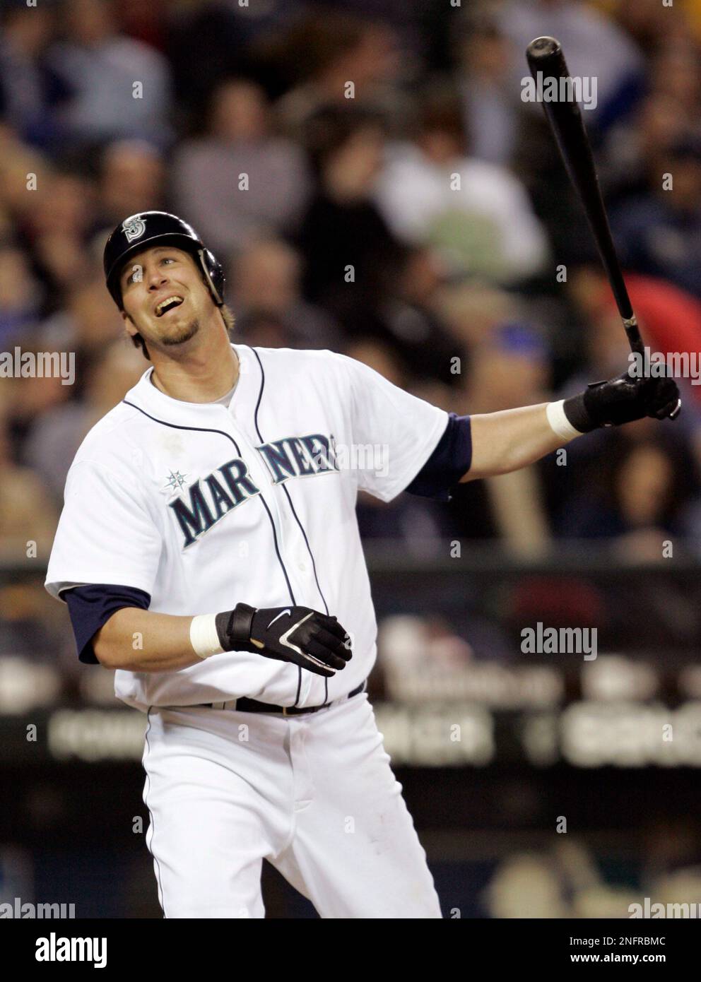Seattle Mariners' Richie Sexson reacts after striking out against ...