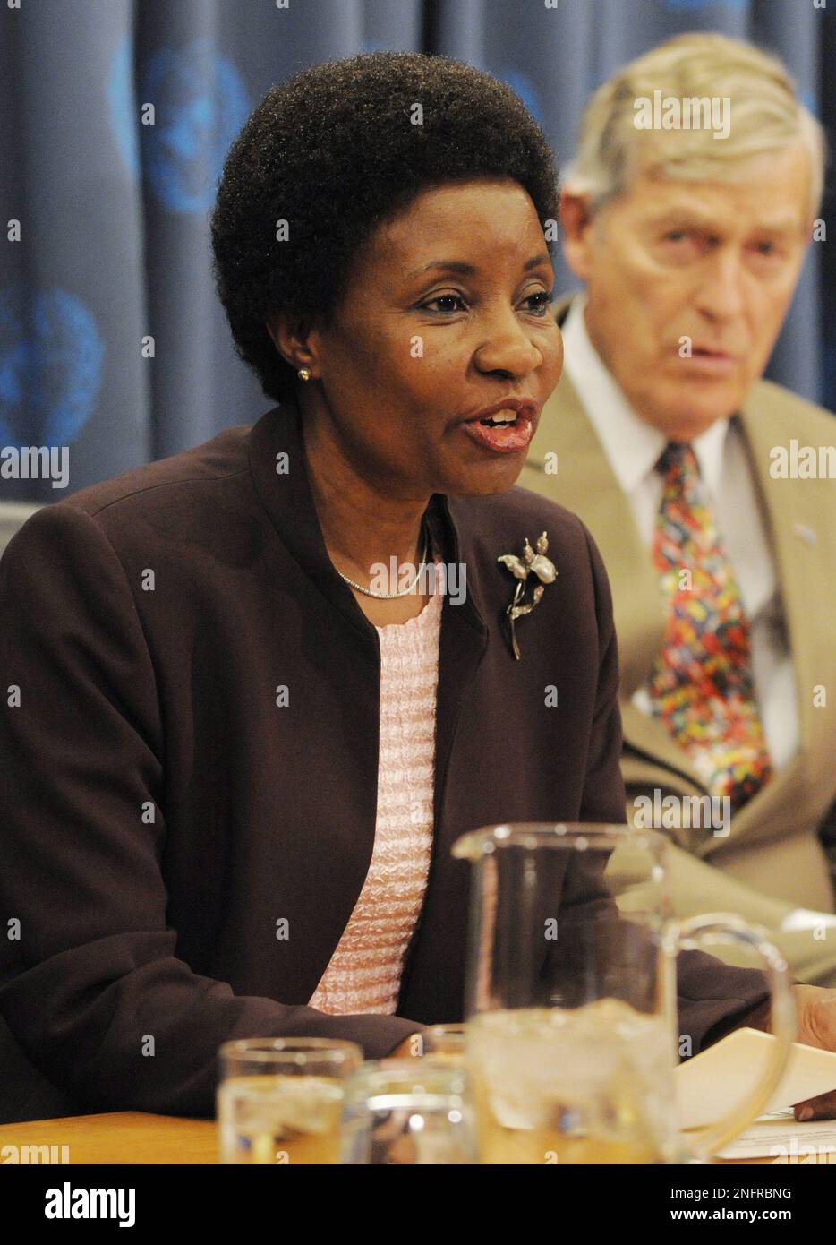 Deputy-Secretary-General Asha-Rose Migiro participates in a press ...