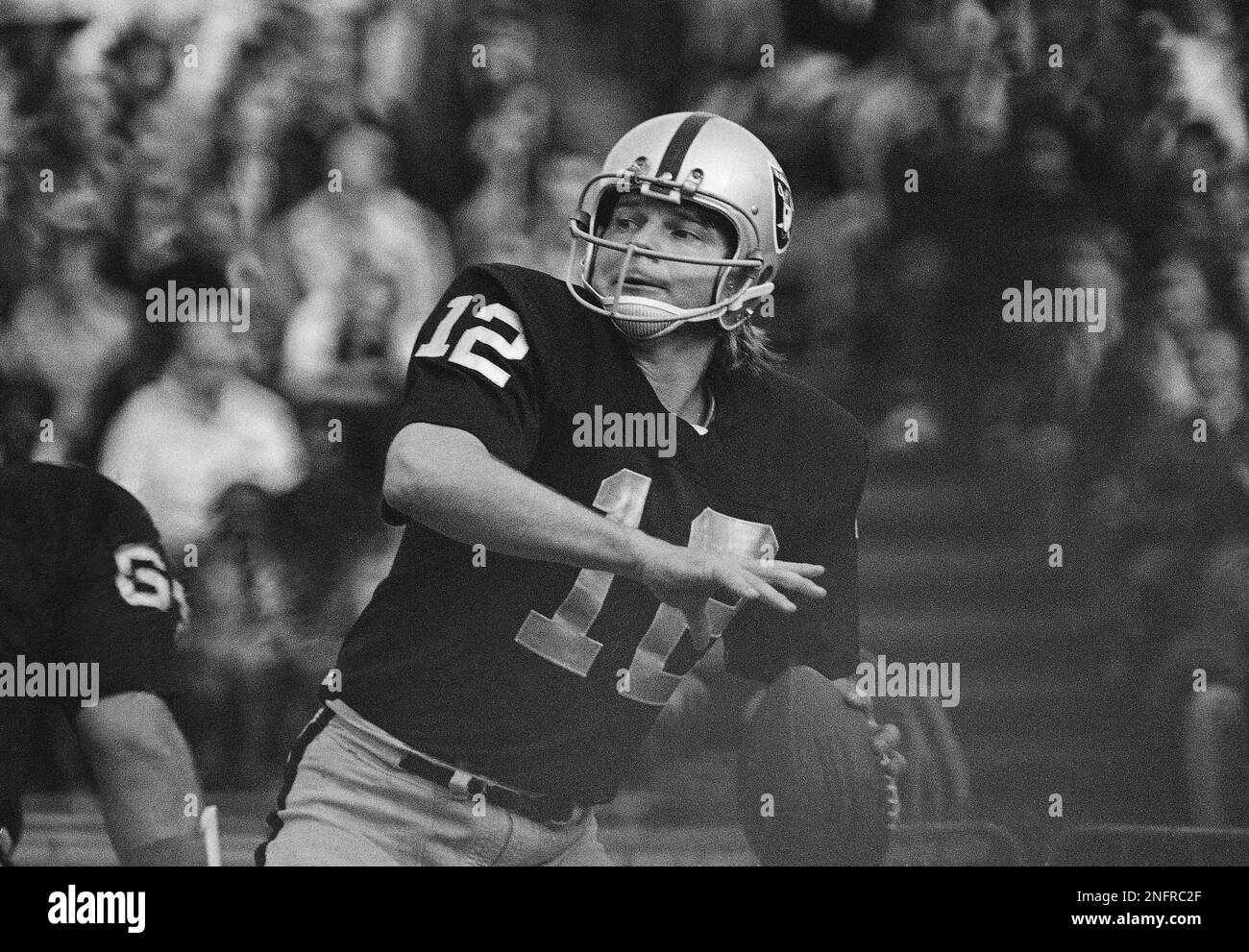 Oakland Raiders quarterback Ken Stabler shown in action in 1974. (AP ...