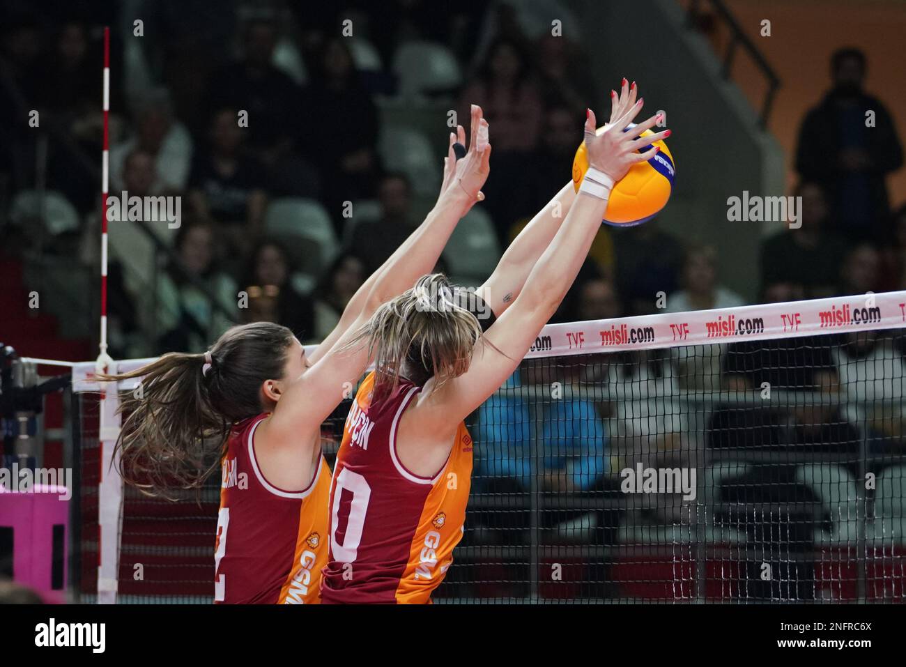 ISTANBUL, TURKIYE - NOVEMBER 06, 2022: Ilkin Aydin and Aycin Akyol in ...