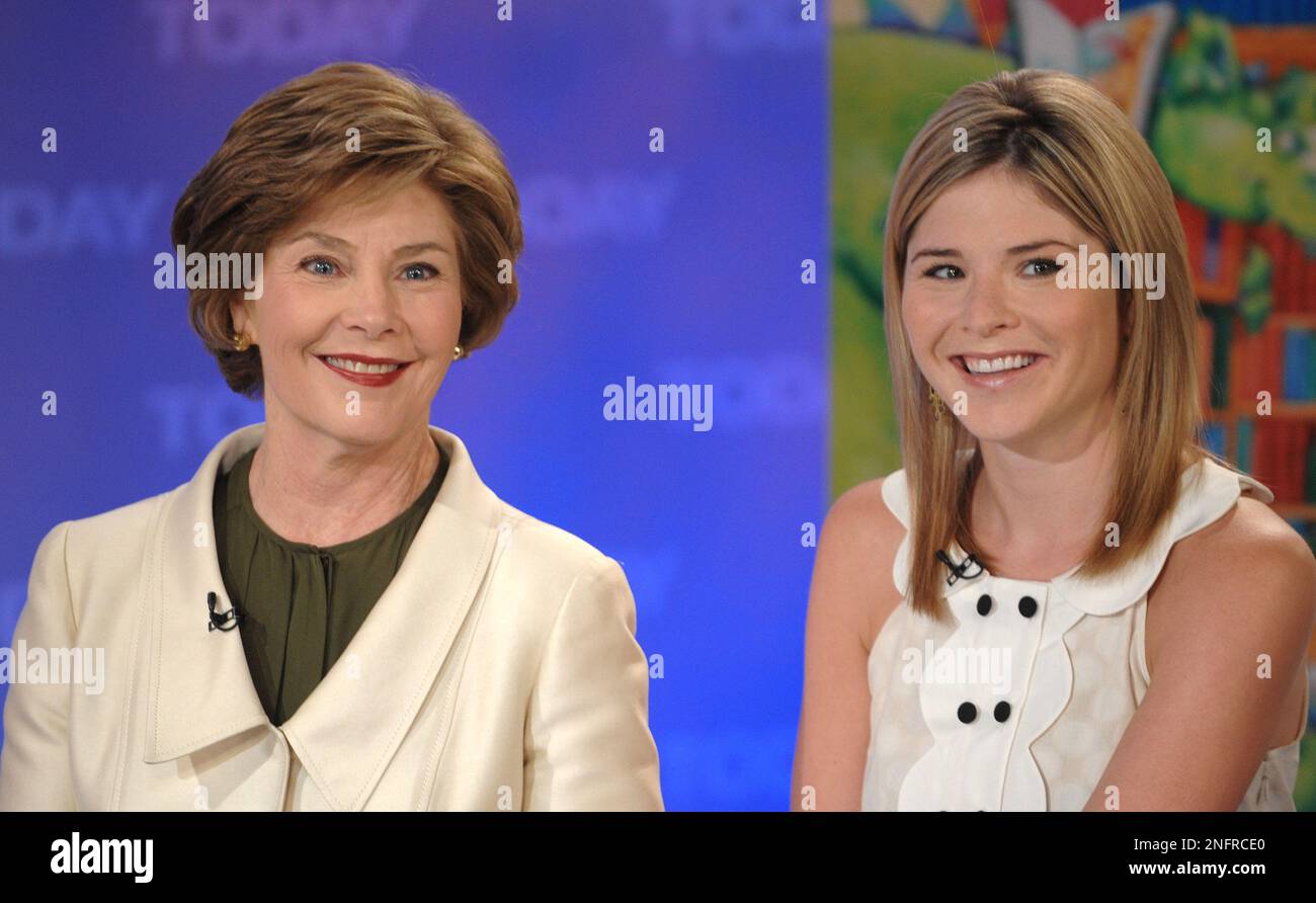 First Lady Laura Bush,left, and Jenna Bush make an appearance on NBC's ...