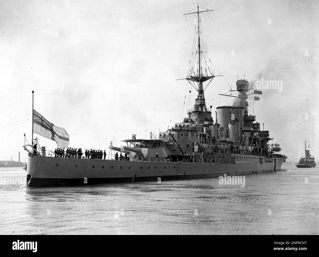 Britain's Royal Navy Battle-Cruiser H.M.S. Repulse leaves Portsmouth ...