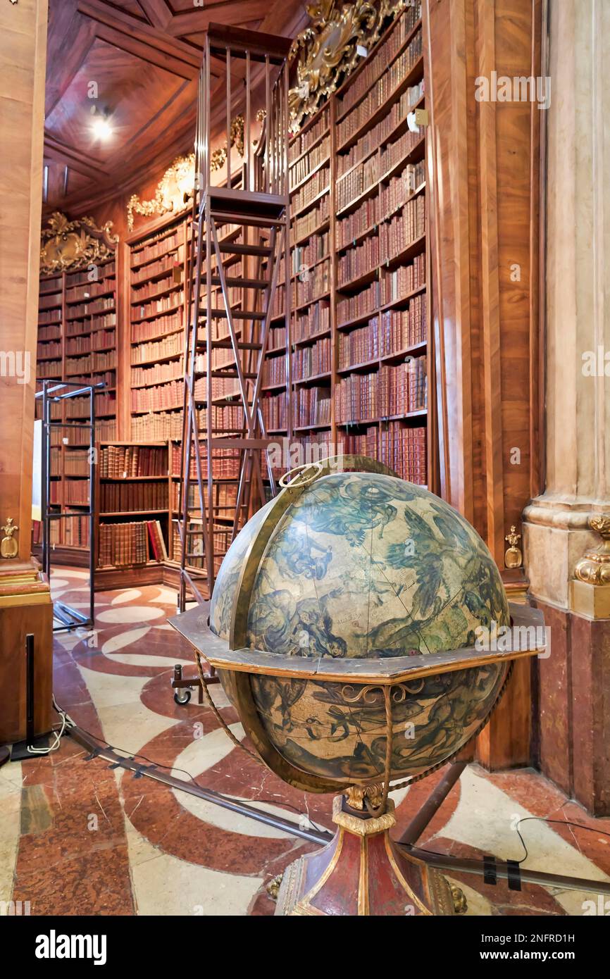 The Prunksaal, center of the old imperial library inside the Austrian ...